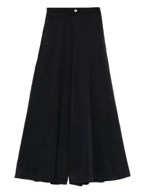 FORTE_FORTE Voile Cotton And Silk Wide Leg Trousers - Multicolor