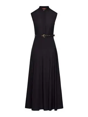 Max Mara Cotton Poplin Fit And Flare Dress - Black