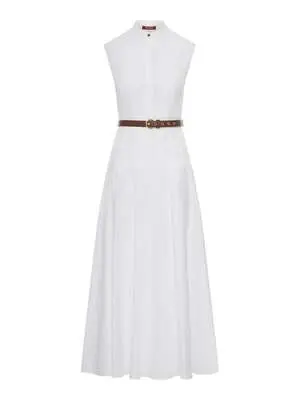Max Mara Cotton Poplin Fit And Flare Dress - Multicolor