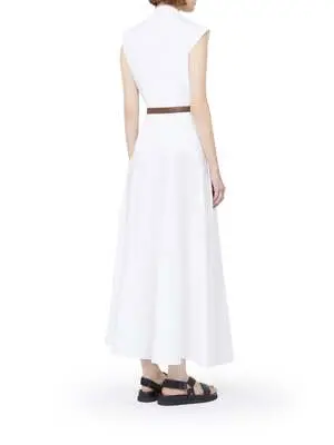Max Mara Cotton Poplin Fit And Flare Dress - Multicolor