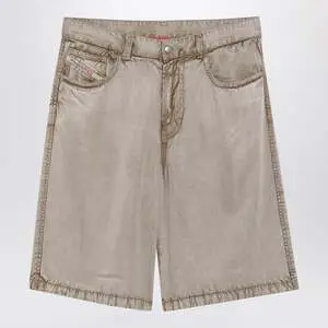 DIESEL® Viscose Bermuda Shorts - Cream