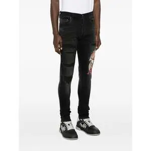 Amiri Graphic Print Skinny Jeans