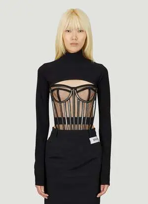 Dolce & Gabbana Kim High Neck Bolero - Black