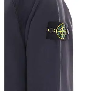 Stone Island Logo Patch Crewneck Sweatshirt - Blue