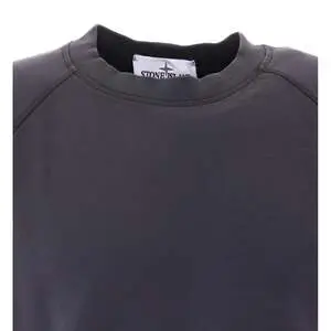 Stone Island Logo Patch Crewneck Sweatshirt - Blue