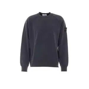 Stone Island STONE ISLAND Logo Patch Crewneck Sweatshirt Blue