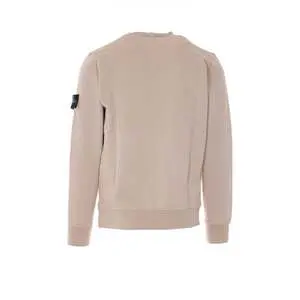 Stone Island Logo Patch Crewneck Sweatshirt - Cream
