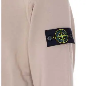 Stone Island Logo Patch Crewneck Sweatshirt - Cream