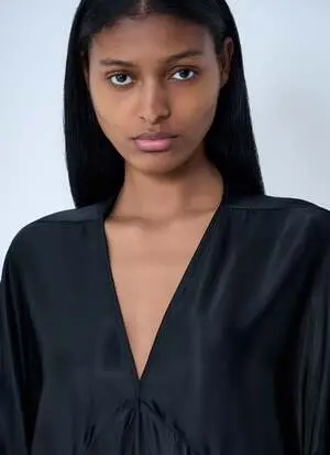 Rick Owens Silk Draped Maxi Dress - Black
