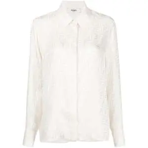 Fendi Silk Jacquard Ff Motif Shirt