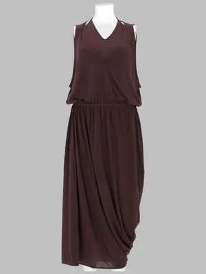LEMAIRE Double Layer Drape Dress - Brown