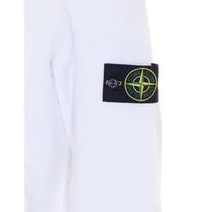 Stone Island Logo Detail Hooded Sweatshirt