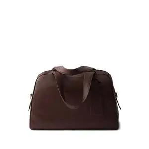Prada Grained Leather Tote Bag With Adjustable Shoulder Strap - Brown