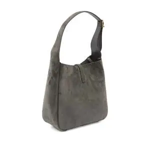 Saint Laurent Grey Suede Cassandre Shoulder Bag