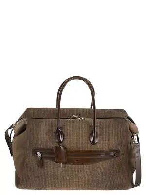 Santoni Woven Leather Travel Holdall