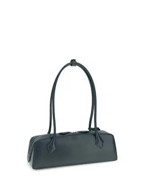 Alaïa Le Teckel Shoulder Bag In Goatskin - Blue
