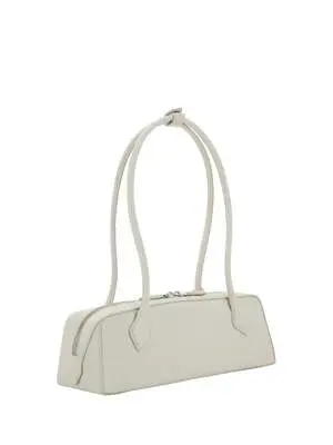Alaïa Le Teckel Shoulder Bag In Goatskin - White