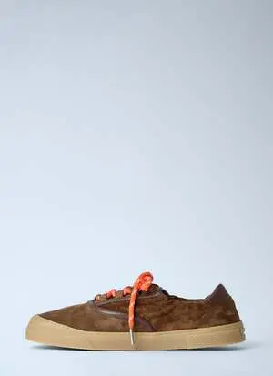 Moncler Vera Suede Low-top Sneakers - Brown