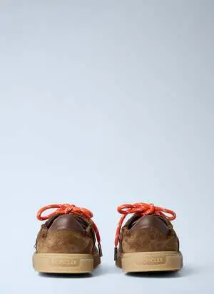 Moncler Vera Suede Low-top Sneakers - Brown