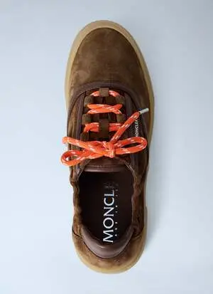 Moncler Vera Suede Low-top Sneakers - Brown