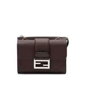 Fendi Calf Leather Messenger Bag - Brown