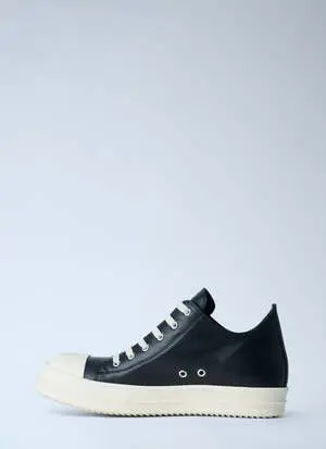 Rick Owens Low-top Leather Sneakers - Black