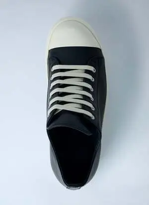 Rick Owens Low-top Leather Sneakers - Black