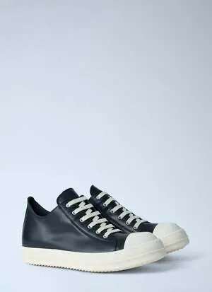 Rick Owens Low-top Leather Sneakers - Black