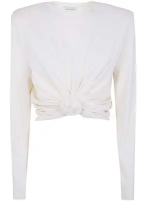 Magda Butrym Long Sleeve Twist Detail Top - Multicolor