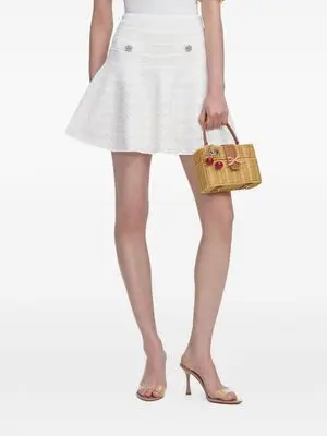 SELF-PORTRAIT Pointelle Knit Mini Skirt