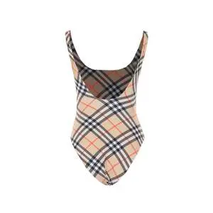 Burberry Sabina Check Swimsuit - Cream
