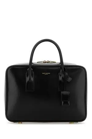 Saint Laurent Leather Sac De Jour Handbag - Black