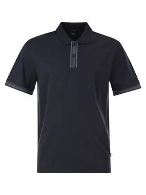 BOSS Cotton Polo Shirt With Contrast Placket - Multicolor