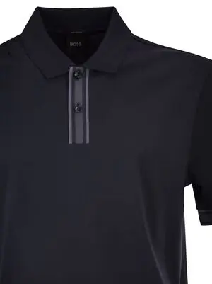 BOSS Cotton Polo Shirt With Contrast Placket