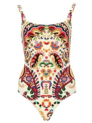 Etro One-piece Swimsuit With Floral Paisley Motif - Multicolor