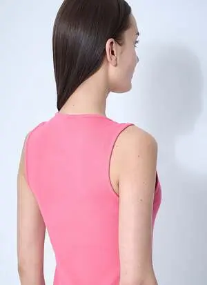 JW Anderson Ribbed Tank Top With Button Front