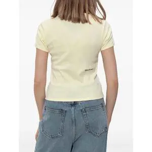 Coperni Logo Print Cotton T-shirt - Yellow