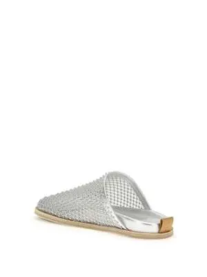 FORTE_FORTE Mesh Mules With Rhinestones