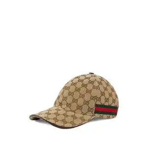 Gucci Beige Gg Canvas Baseball Cap - Brown