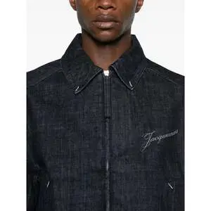 Jacquemus Denim Jacket With Laser Logo