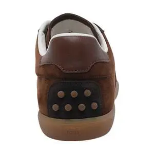 TOD'S Suede And Leather Lace-up Sneakers - Brown