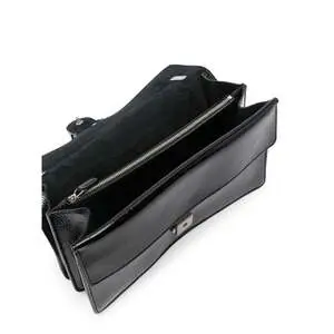Gucci Calf Leather Tiger Head Shoulder Bag - Black