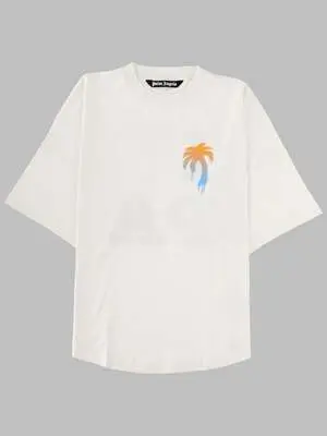 Palm Angels T-shirt In Cotone - White