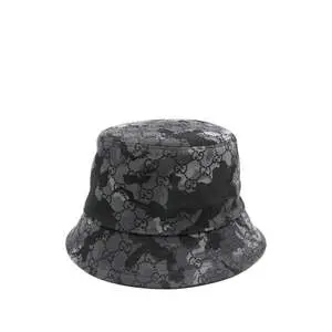 Gucci Bucket Hat With All-over Logo Camouflage Pattern