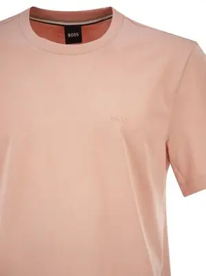 BOSS Cotton Jersey T-shirt With Logo - Pink