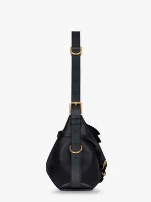 Givenchy Voyou Medium Leather Shoulder Bag - Black