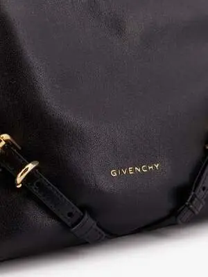 Givenchy Voyou Medium Leather Shoulder Bag - Black