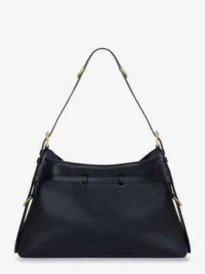 Givenchy Voyou Medium Leather Shoulder Bag - Black