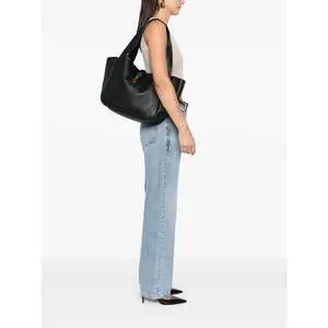 Saint Laurent Calf Leather Cassandre Logo Shoulder Bag