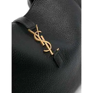 Saint Laurent Calf Leather Cassandre Logo Shoulder Bag